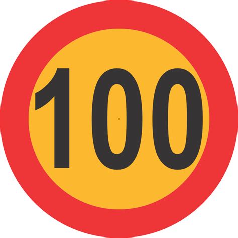 HC8 - 100Km Reflective Speed limit Sticker | Safety Signs & Equipment