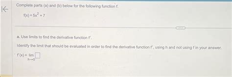 solved complete parts a ﻿and b ﻿below for the following