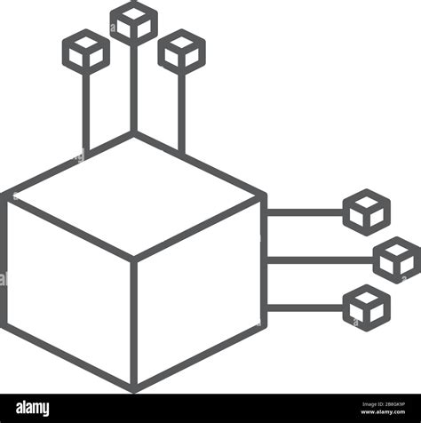Cube Network Connection Structure Vector Icon Stock Vector Image And Art Alamy