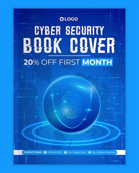 Cyber Security Modern Book Cover Template Premium Vector