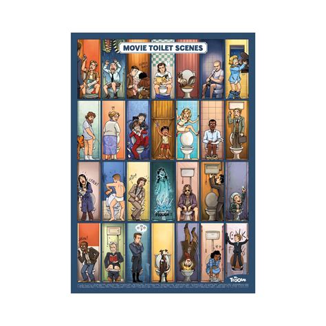Movie Toilet Scenes Poster 165 X 234 In Guess The Film Wc Etsy