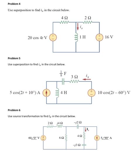 Solved Problem Use Superposition To Find I In The Circuit Chegg