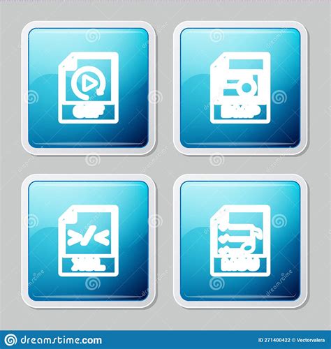 Set Line File Document BMP XSL And M U Icon Vector Stock Vector Illustration Of Arrow