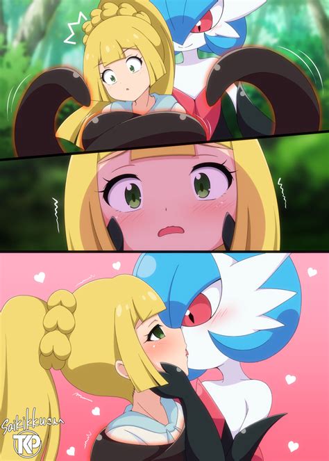 Rule 34 Blush Bondage Gardevoir Kissing Lillie Pokemon Mega Shiny Gardevoir Open Mouth