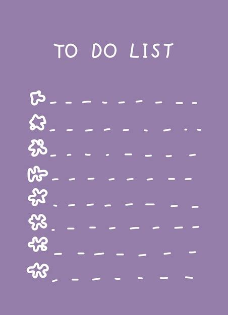 planejador bonito e divertido e lista de tarefas com ilustrações