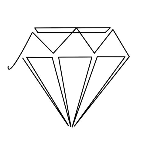 Premium Vector Vector Continuous One Line Diamond Illustration