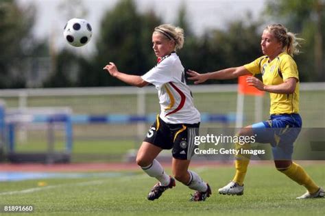 Matilda Agne Of Sweden And Julia Simic Of Germany Fight For The Ball