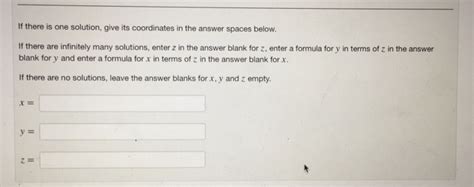 solved 1 point solve the system using matrices row