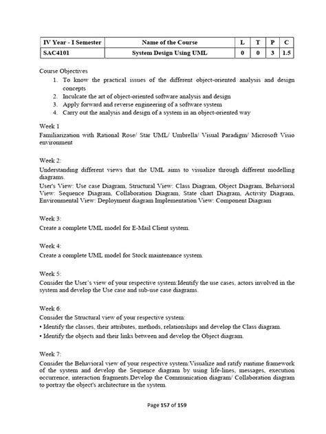 Uml Lab Syllabus Pdf Unified Modeling Language System