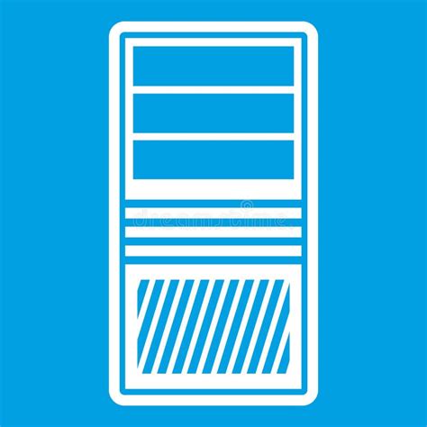 Black Computer System Unit Icon White Stock Vector Illustration Of Computing Laptop 121298172