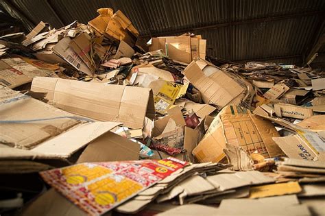 재활용 공장의 골판지 폐기물 더미 사진 배경 및 무료 다운로드를위한 그림 Pngtree