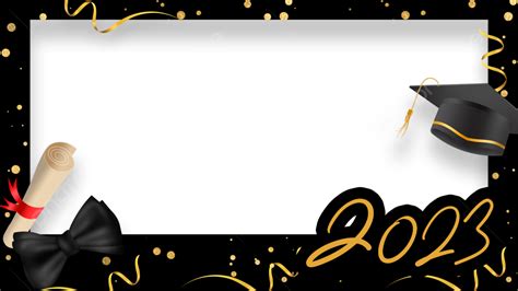 Graduation Season 2023 Textured Border Celebrating Golden Lines Graduation Season 2023 Frame