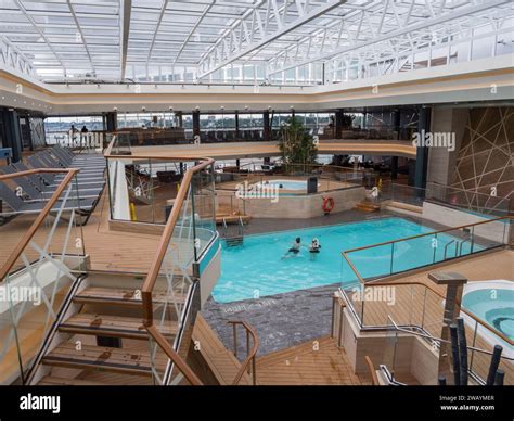 The Indoor Solarium Pool Area On The Msc Euribia Sailing In Northern
