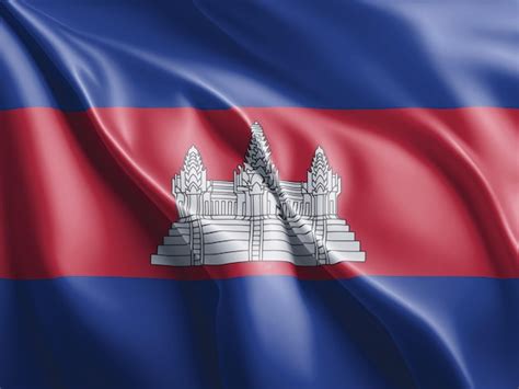 Premium Photo Cambodia Flag Flutter And Waving
