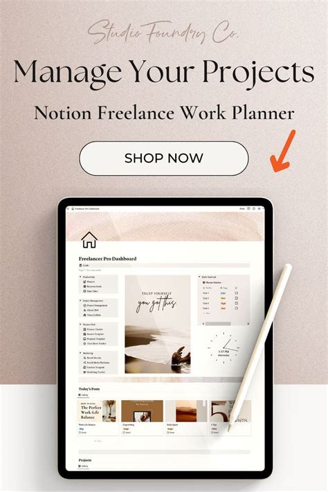 notion project management template with crm for freelance work artofit