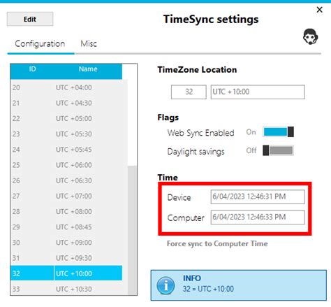 Time Sync Settings Batrium Knowledge Wiki