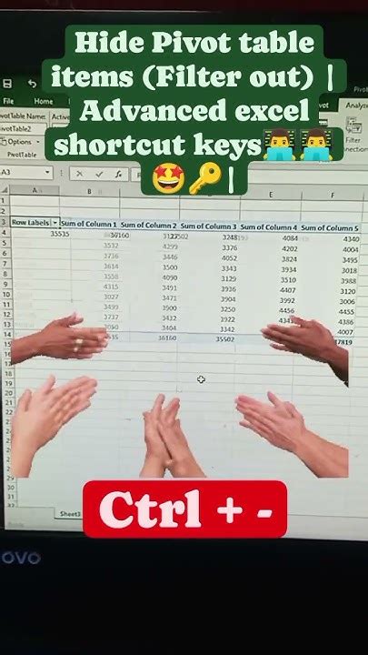 Hide Pivot Table Items In Excel 🔥 Window10 Excel Youtube