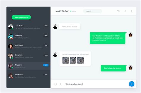 UI Challenge Chat by Ena Begčević ui chat Chat app Challenges Messaging app