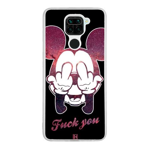 Coque Xiaomi Redmi Note 9 Mickey Fuck You Theklips