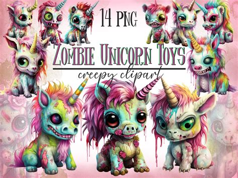 Zombie Unicorn Drawings