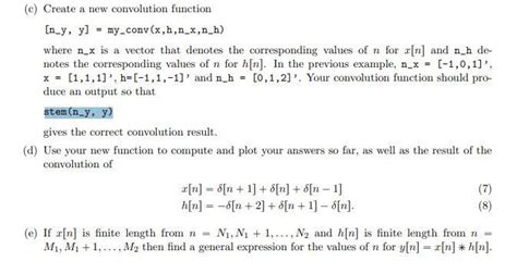 Solved C Create A New Convolution Function Chegg