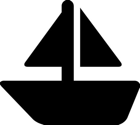 A Black And White Sailboat Icon 51159911 Vector Art At Vecteezy