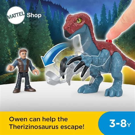 Jual Imaginext Jurassic World Therizinosaurus And Owen Mainan Action