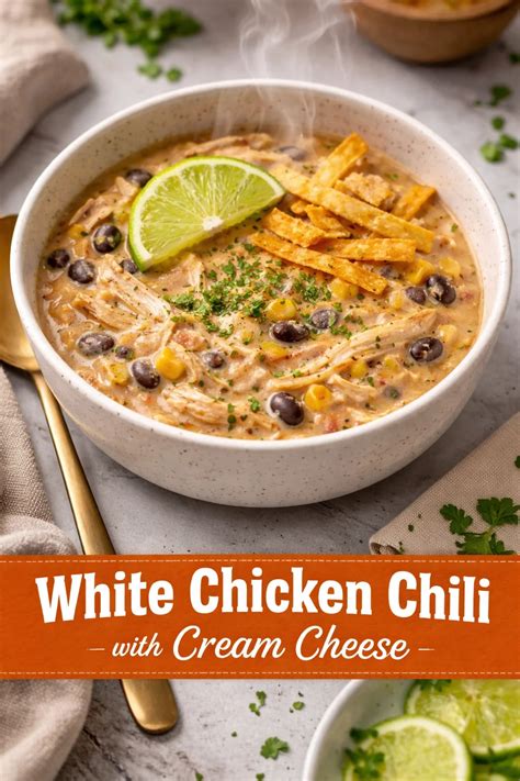White Chicken Chili With Cream Cheese Benefitrecipes