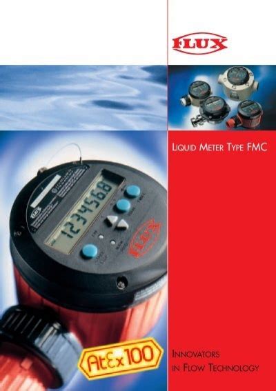 The Flux Liquid Meter Type Fmc Nutating Disc Type