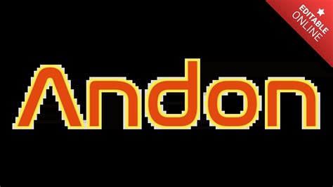Andon Yellow Sci Text Effect Generator