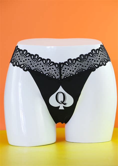 Bbc Queen Of Spades Lace Hotwife Women Qos Thong Panty Etsy