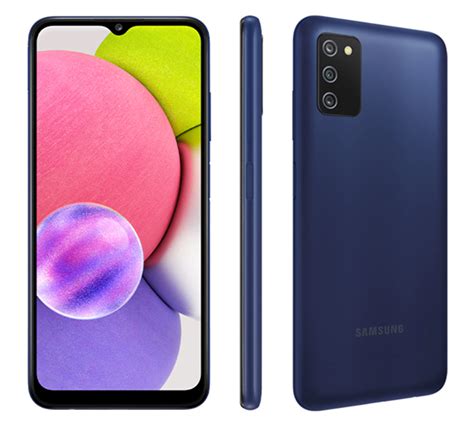 Смартфон з великим дисплеєм на 2 сім Samsung Galaxy A03 4/128Gb Black ...