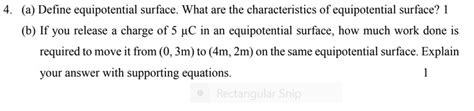 Solved A Define Equipotential Surface What Are The Characteristics