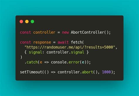 Taha Namdar on LinkedIn: چقدر از Abort Controller استفاده کردی ؟ یک قابلیت هست که اجازه میده خیلی…