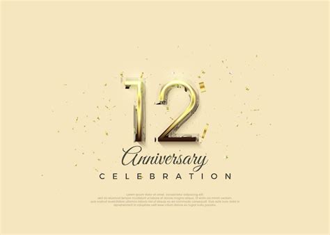 Premium Vector Anniversary Number With 12th Digits In Luxurious Shiny