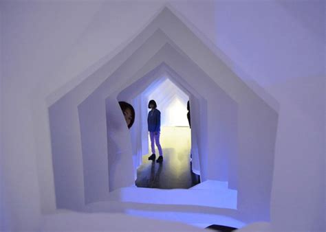 Kotaro Horiuchi Creates A Paper Hideout For Fusionner 3 0 Installation