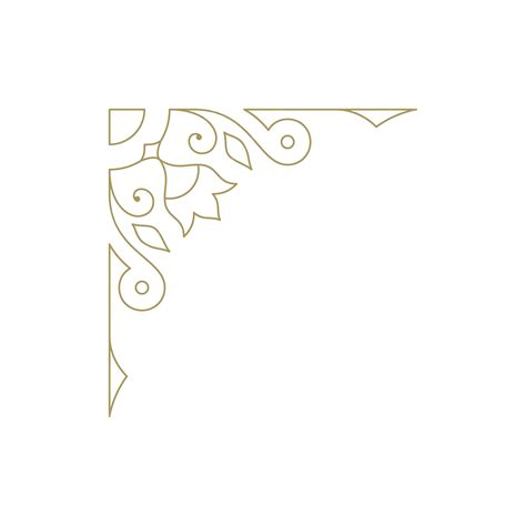Premium Vector Decorative Vintage Ornament Frame Corner Vector Design Element