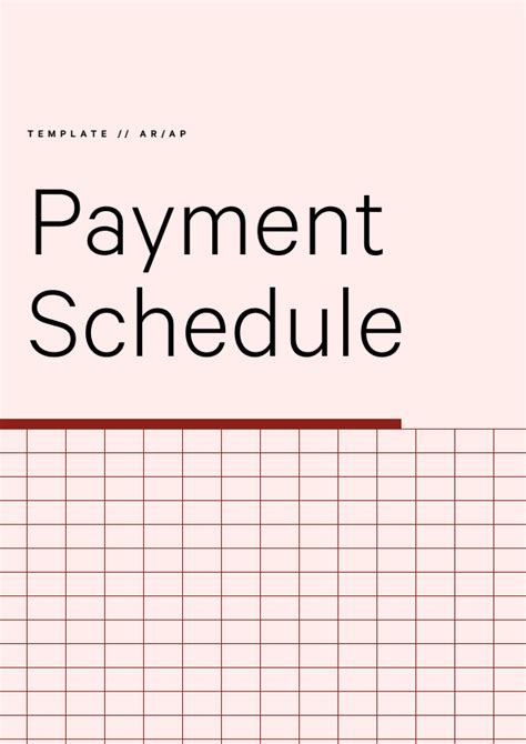 Payment Schedule Template Free Download
