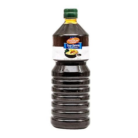 American Gourmet Soy Souce Plastic Bottle 1ltr Almanara Alkhadraa