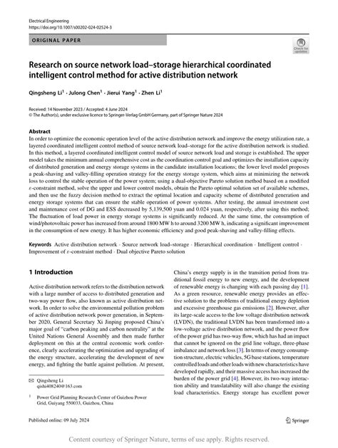 Research On Source Network Loadstorage Hierarchical Coordinated Intelligent Control Method For