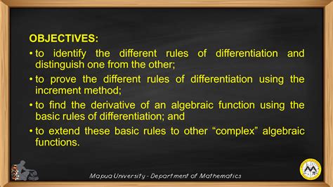 SOLUTION: Lesson 5 differentiation of algebraic functions - Studypool
