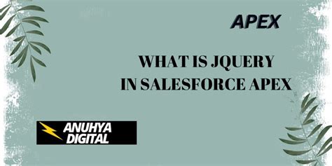 What Is Jquery In Salesforce Apex Learn Salesforce With Anuhya Digital
