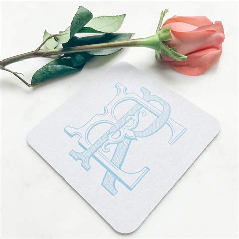 Interlocking Monogram Party Coasters Gb Design House