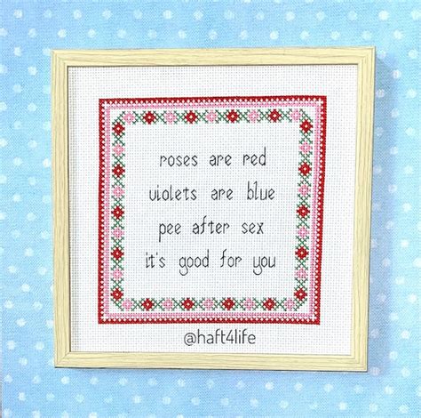 Roses Are Red Violets Are Blue Pee After Sex Its Good For Etsy