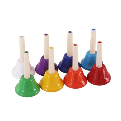 8 Teilesatz Hand Rasseln 8 Ton Bunte Handbell Ras Vicedeal