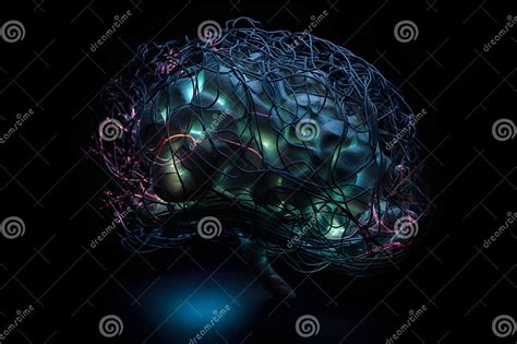 Neural Network In The Shape Of A Human Brain With Glowing Connections Neural Network In The Shape Of A Human Brain With Glowing Connections
