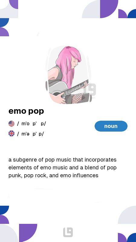 Definition Meaning Of Emo Pop Picture Dictionary