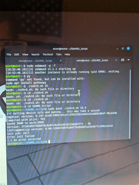 sshrd script error r setupapp