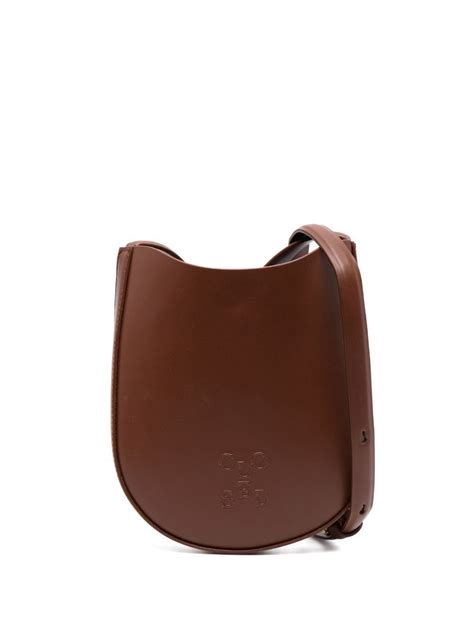 Closed Curve Edge Leather Shoulder Bag Hk