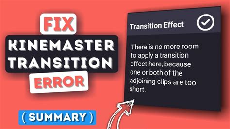 How To Fix Kinemaster Transition Effect Problem Youtube